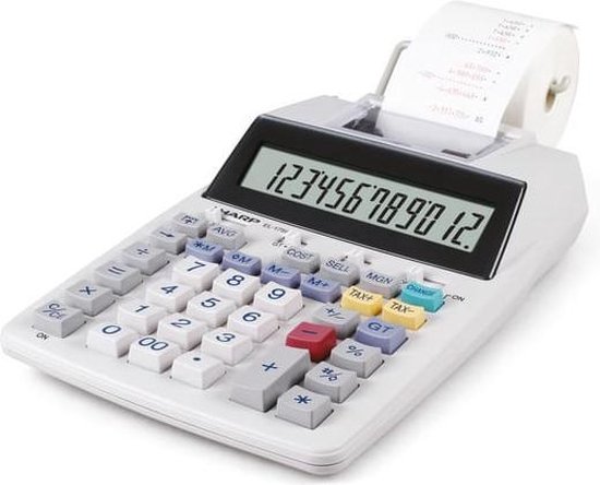 Sharp calculator - grijs - printrol - SH-EL1750V | bol.com