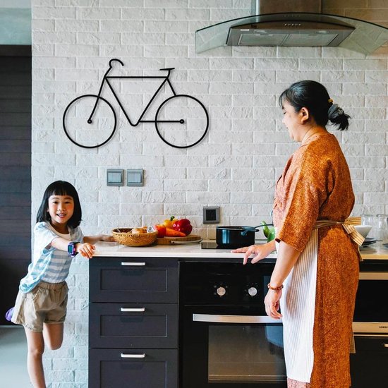 Metalen Wanddecoratie - Thin Bike - 60x37 cm (Metaal Fiets Schilderij ...