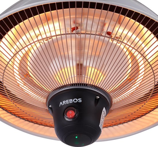 AREBOS Infrarood Heater - 1500W met afstandsbediening - Elektrische ...