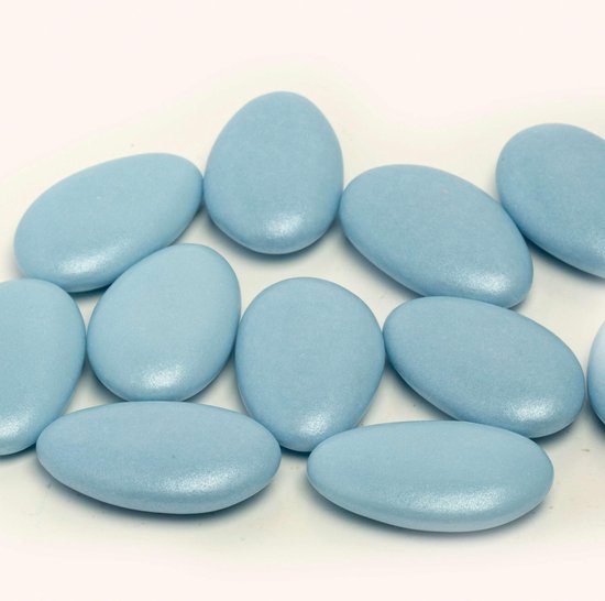 chocoladeboon of chocolade dragee doopsuiker 250 gram Babyblauw ...