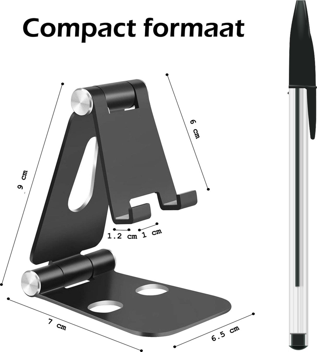 Telefoonstandaard Bureau Zwart - Telefoon Standaard Zwart - Aluminium ...