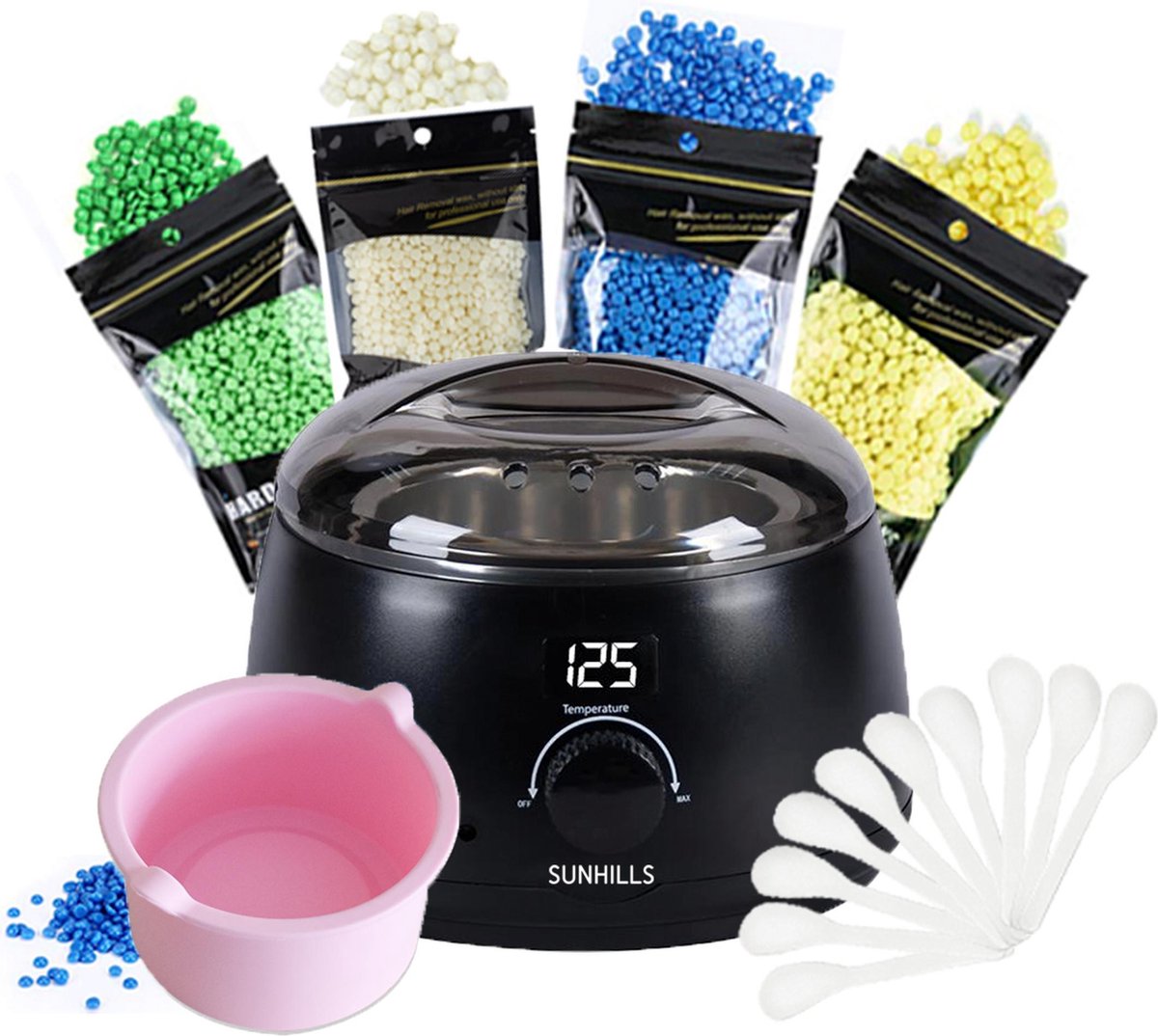 Sunhills Easy Clean - Wax apparaat - Wax apparaat met silicone pot ...