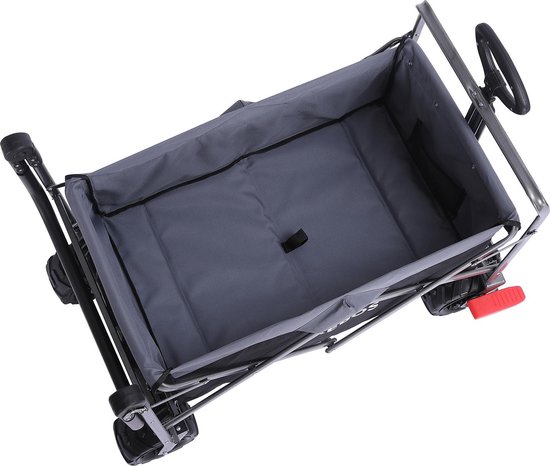 AREBOS Bolderkar Opvouwbare - Bolderkar Luchtbanden - Strandkar - Zwart | bol