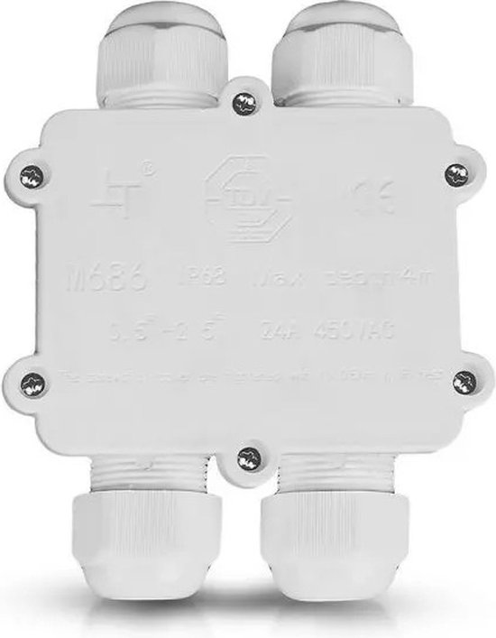 V-tac Aansluitdoos Vt-871 Waterdicht 11,2 Cm Polycarbonaat Wit | bol