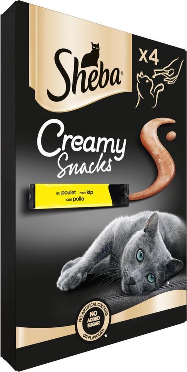 11x Sheba Creamy Snacks Kip 4 stuks | bol.com