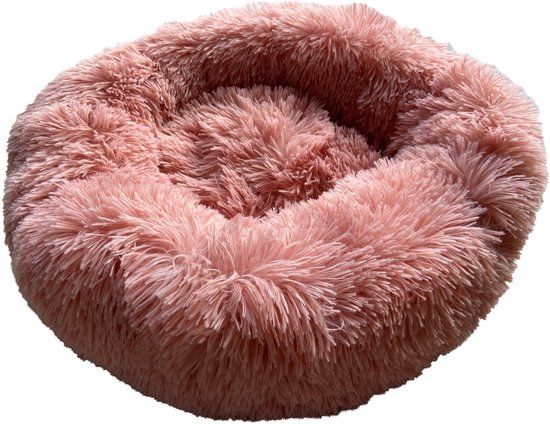 Pluche mand - Kattenmand - Hondenmand - Zalm roze - Ø 50 cm | bol