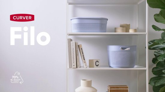 Curver Filo Wasmand met deksel 55L - Antraciet | bol