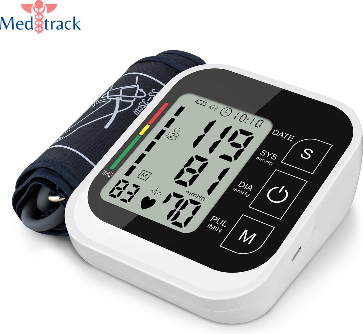 Meditrack Bloeddrukmeter Bovenarm - Hartslagmeter - 2 Gebruikers - Incl. Opbergtas en... | bol.com