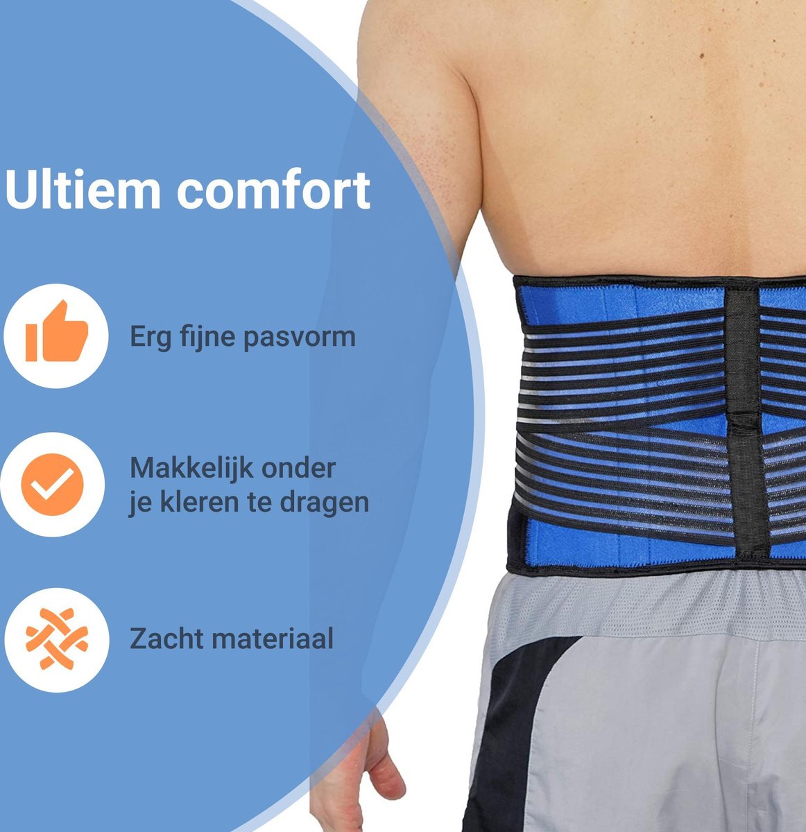 Ikigai® Rugbrace Onderrug - Rugband met Baleinen - Rug Brace voor Lage ...