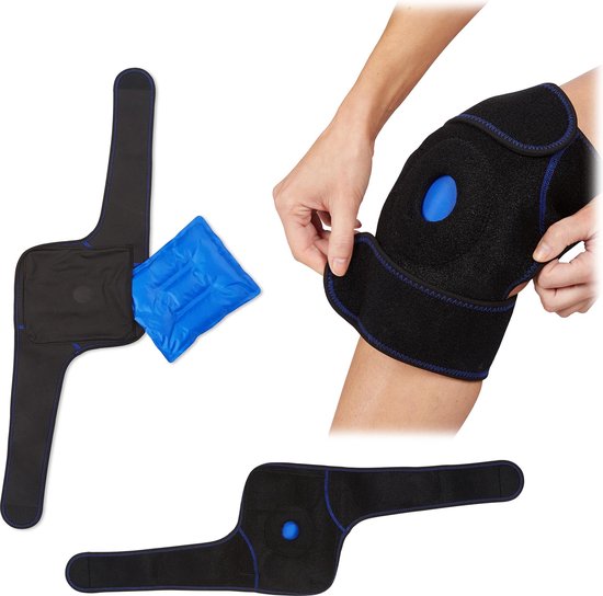 relaxdays 2x genou chaud froid pack - genouillère - bandage genou ...