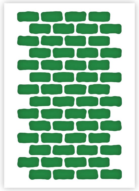 QBIX Bakstenen Patroon Sjabloon A5 Formaat Kunststof - Uitsnede 11cm ...