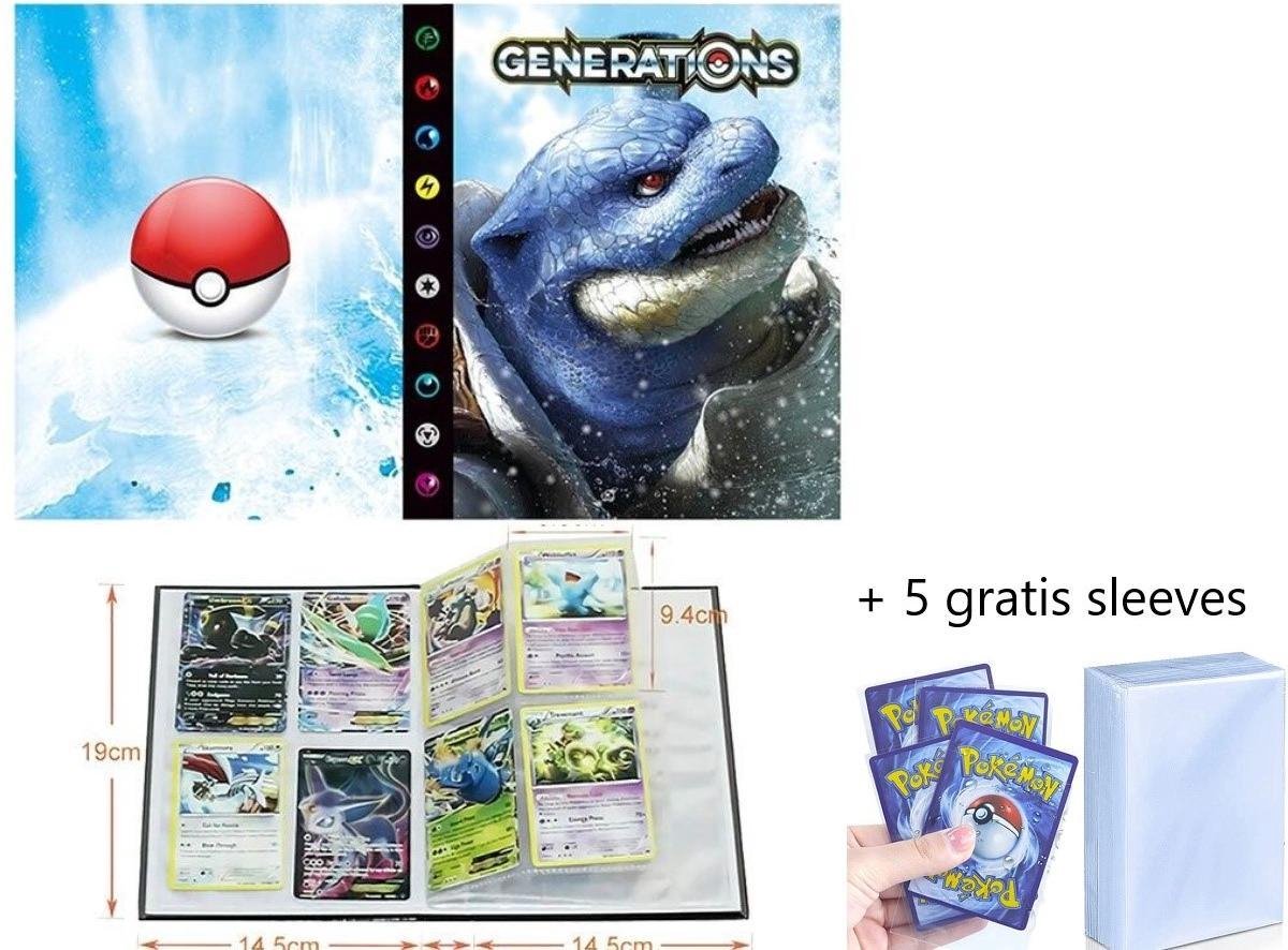 Verzamelmap + 5 gratis sleeves – Geschikt Voor pokemon kaarten – 240 ...