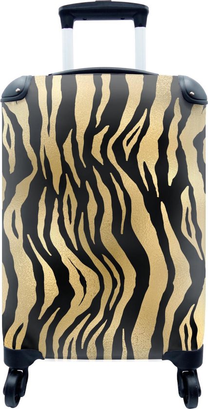 Valise - Motifs - Zebra - Goud - Bagage à main cm - Bagage à main ...