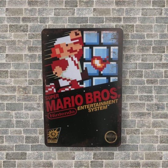 Game Room Sign - Super Mario Bros. old school/retro/vintage | bol.com