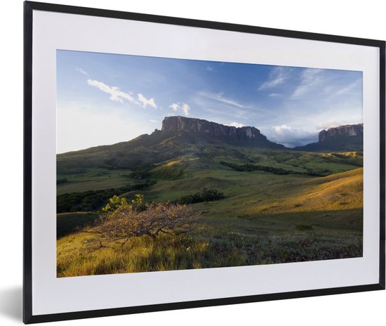Fotolijst incl. Poster - Zonsondergang bij het Nationaal park Canaima ...