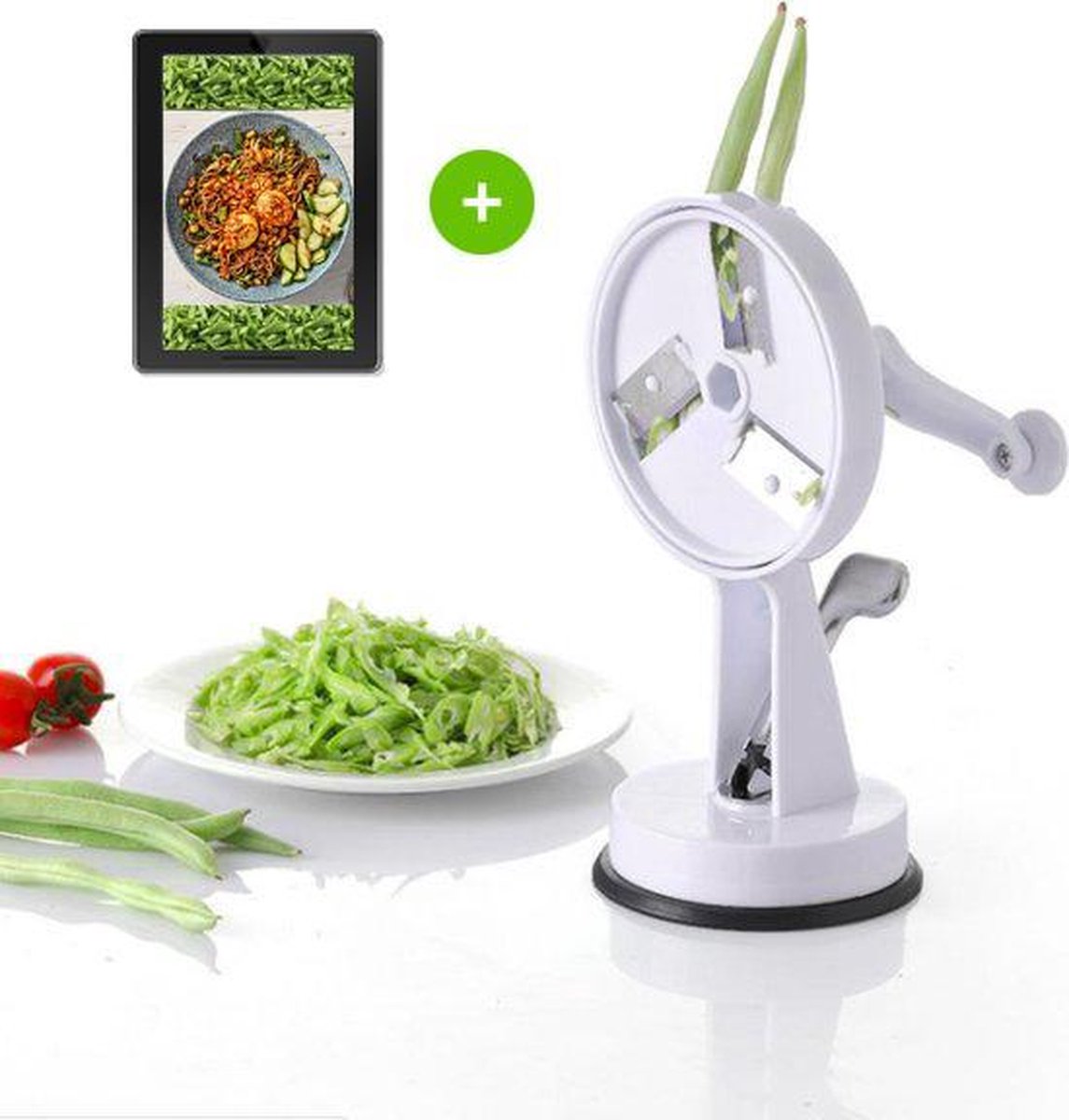 Kitchen Deluxe® Snijbonenmolen Incl. Kookboek - Bonensnijder ...