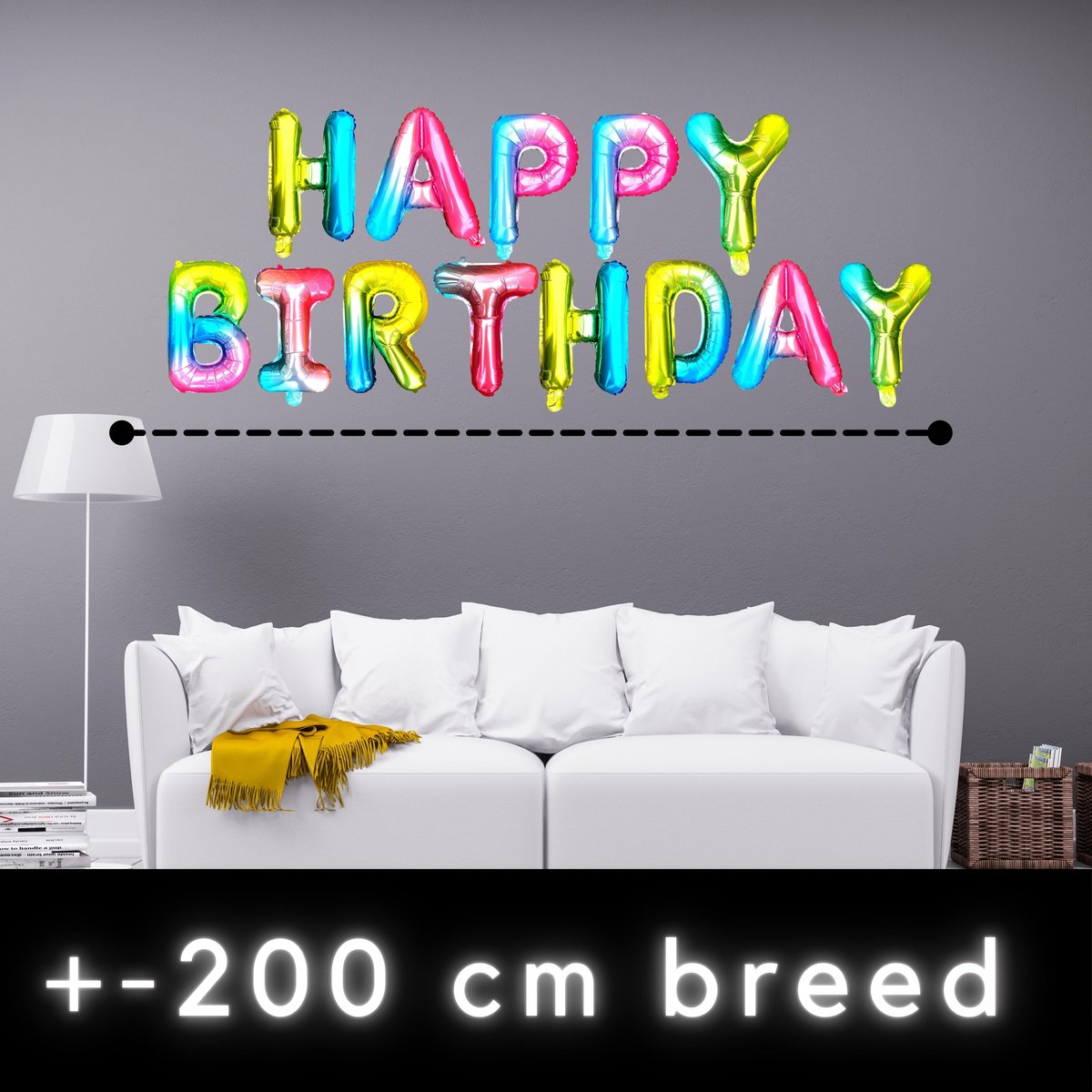 Verjaardag Versiering - Happy Birthday - Regenboog - Happy Birthday ...