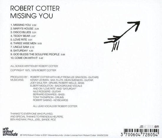 Robert Cotter - Missing You (CD), Robert Cotter | Muziek | bol