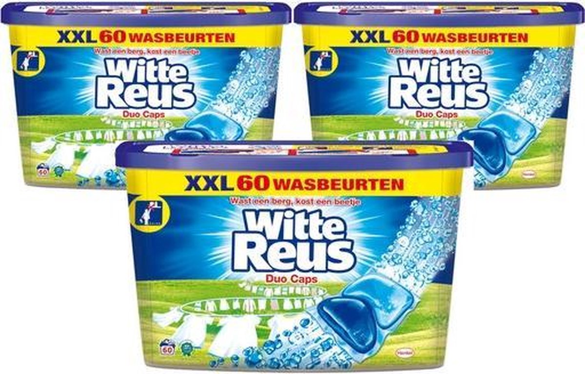 Witte Reus Duo-Caps Wasmiddel Capsules - 180 stuks - Voordeelverpakking ...