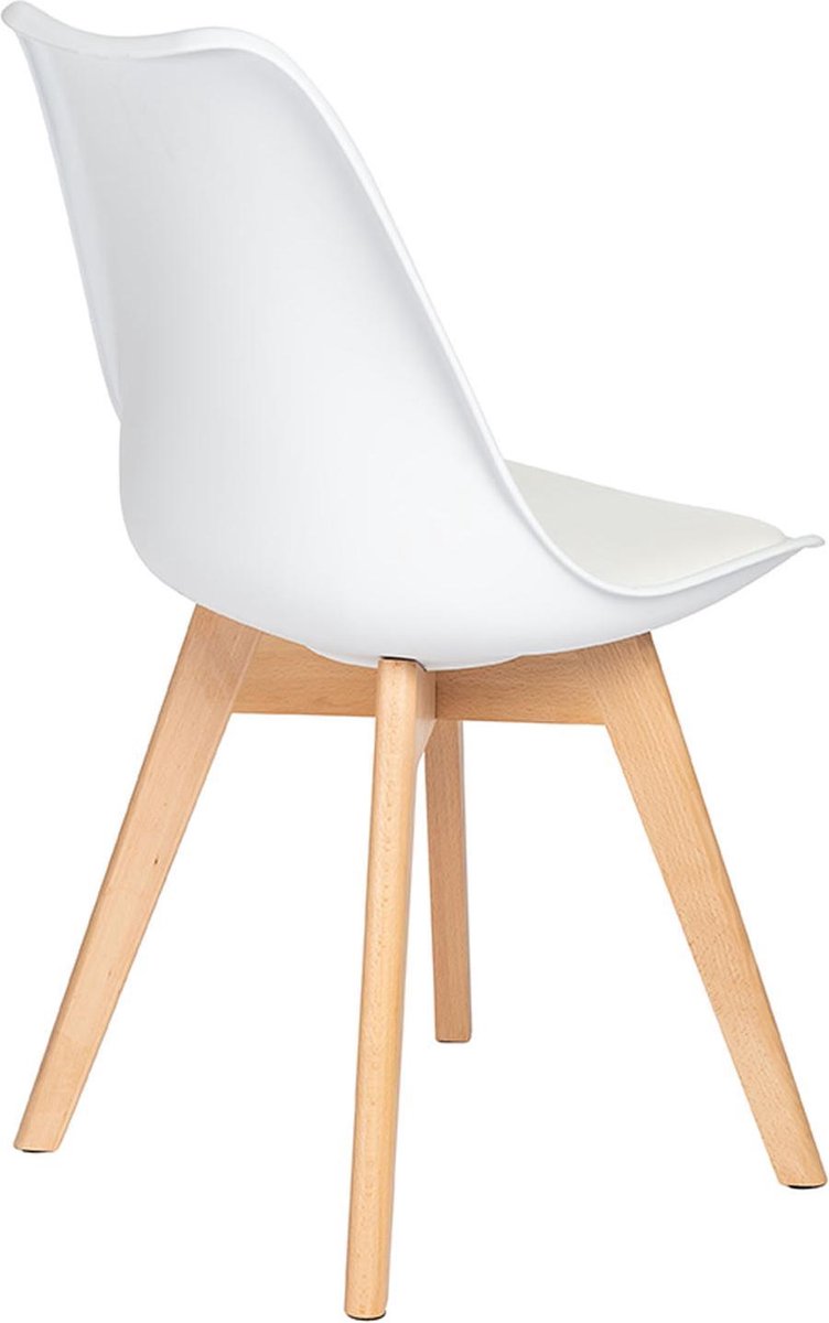 Stoel Retro – wit – set van 4 | bol.com