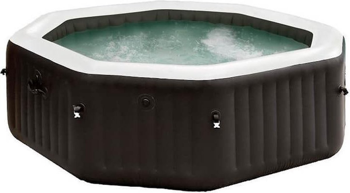 Intex - Jacuzzi - Jacuzzi opblaasbaar - Bubbelbad - Zwart - 218 x 218 x ...