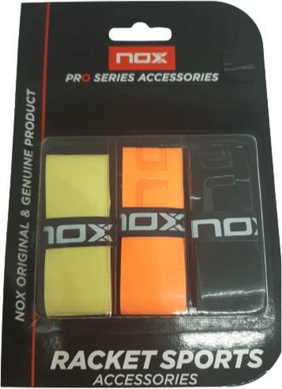 Nox Padel Overgrip - Geperforeerd - Geel, Oranje, Zwart - 3 stuks | bol