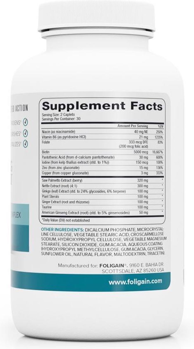 FOLIGAIN – Haargroei Capsules - Supplement tegen Haaruitval - Voor ...