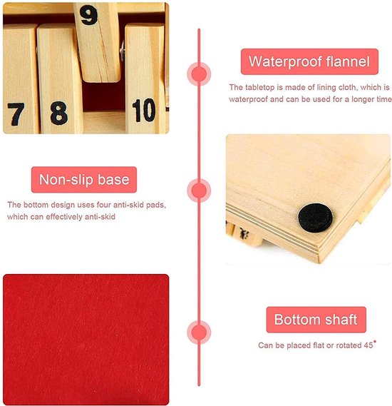 Sluit de doos - Zinaps Wooden Board Game, Classic Dice Game Board Toy ...
