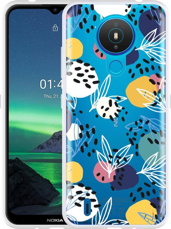 Nokia 1.4 Hoesje Abstract Flowers - Designed by Cazy | bol.com