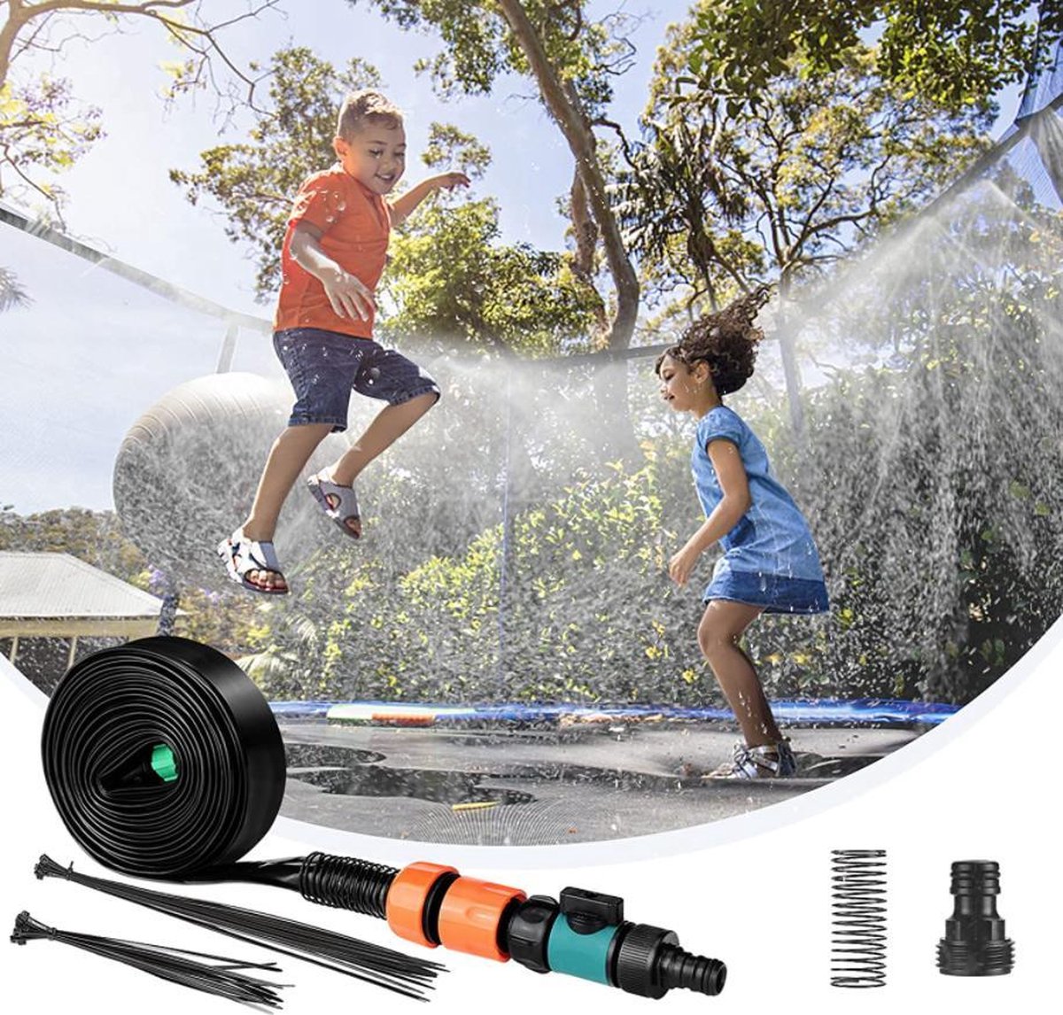 Trampoline Water Sprinkler Honden Watersproeier Druppelslang Tuin 10 M ...