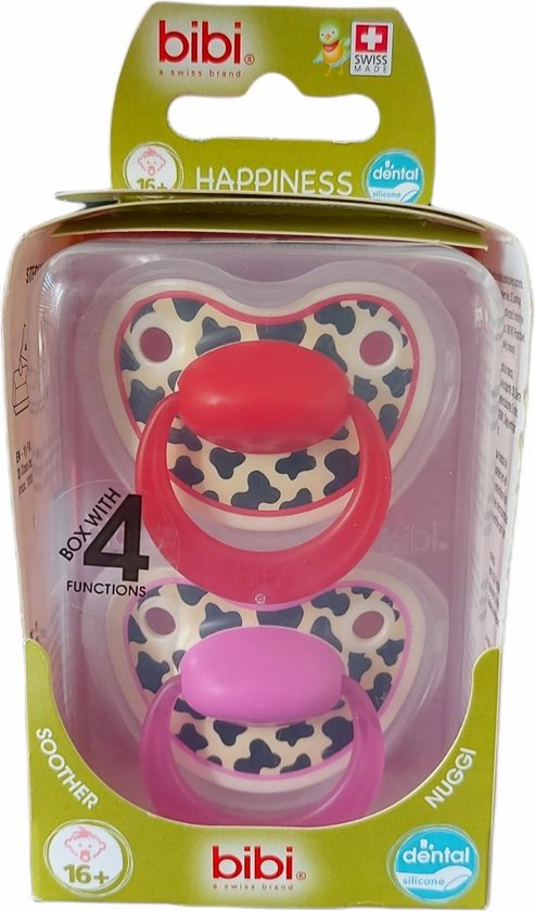 Bibi Happiness Duo Premium Tiger Swiss 16+ Rood/Roze - Baby - Kind ...