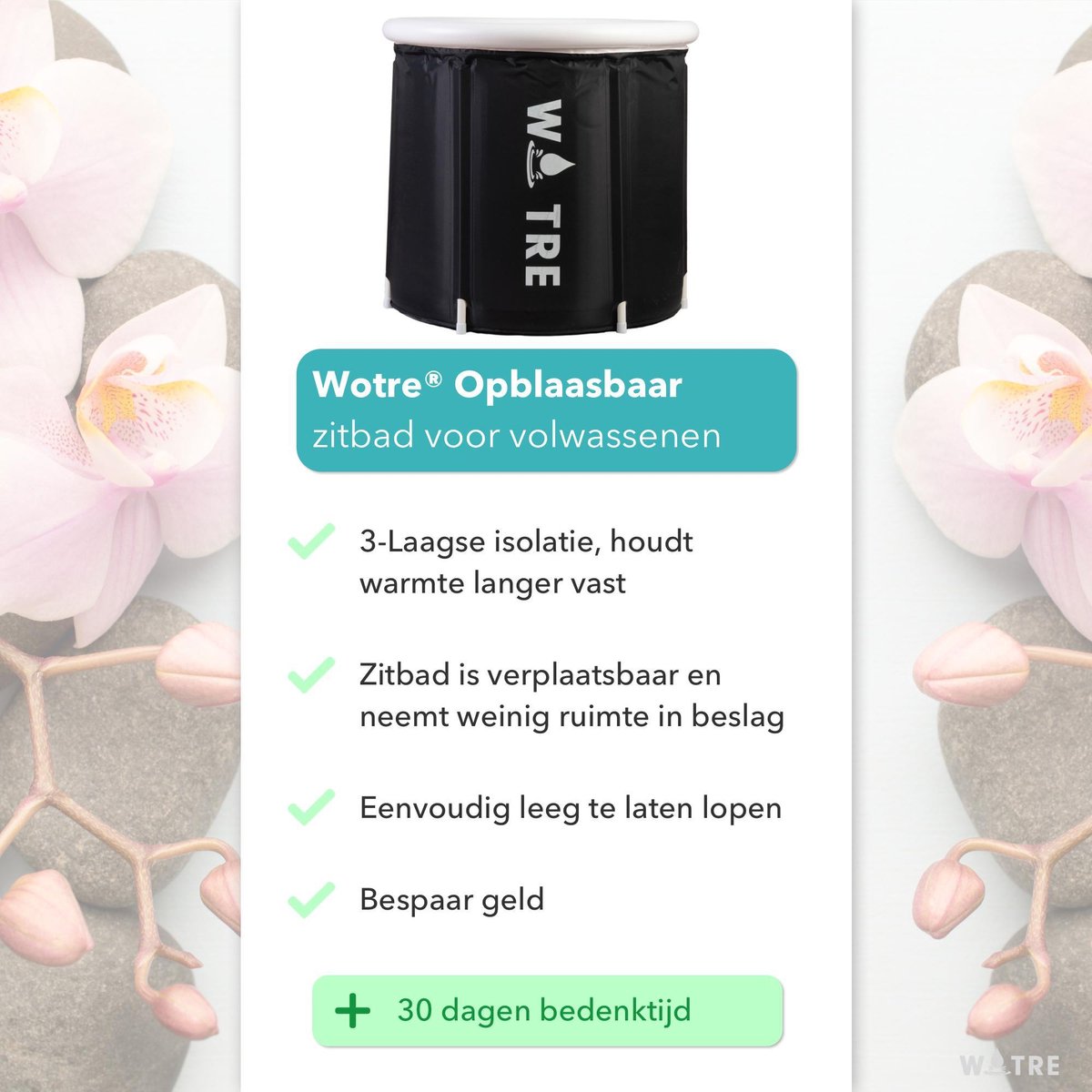 WOTRE Zitbad - Bath Bucket - Ijsbad - Wim Hof Methode - bad voor ...