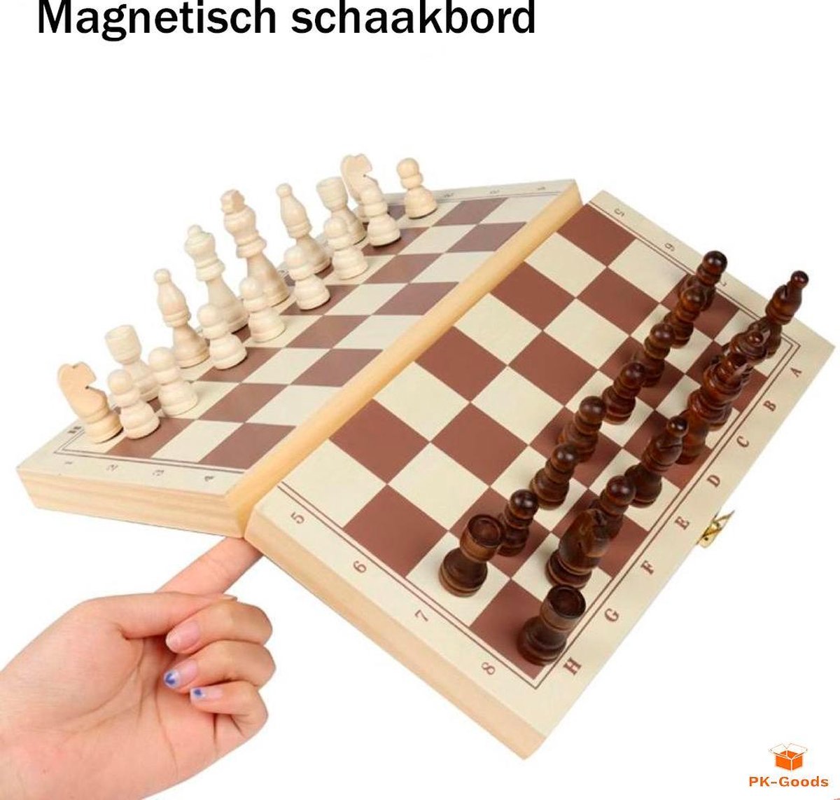 PK-Goods - Schaakbord- Met schaakstukken - Schaakspel - Opklapbaar ...