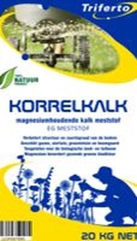 Triferto Korrelkalk (Dologran) | Tuinkalk15% MgO 20kg | Kalk voor gazon ...