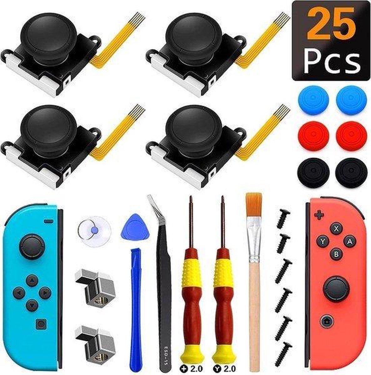 Kit de réparation 25 en 1 adapté à la Nintendo Switch - Pour la ...