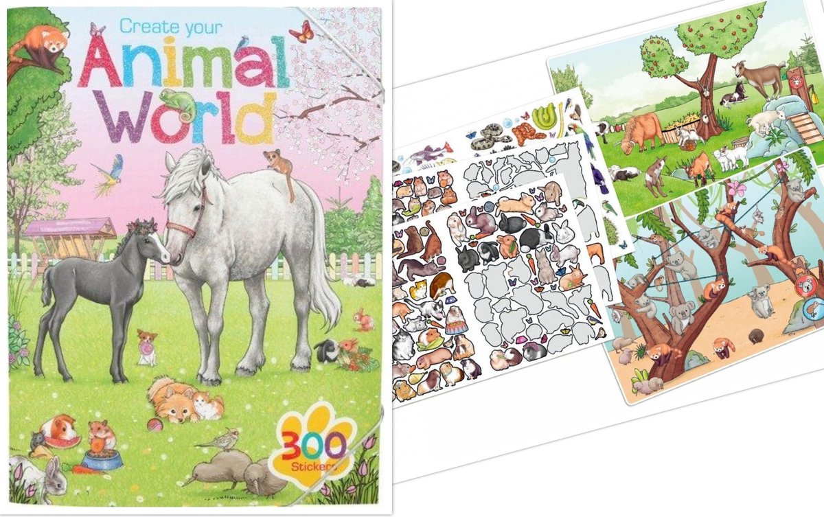 Create your Animal World met stickers | bol.com