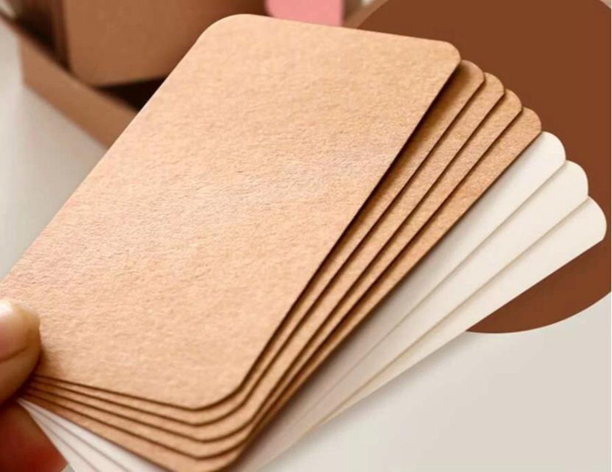 Kraft / Naturel Label Kaartje - Kartonnen Kadolabel | Karton | Effen ...