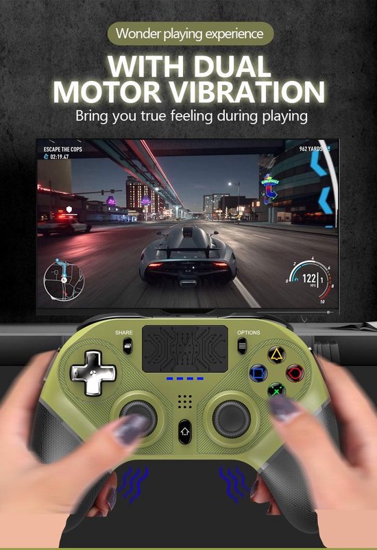 MOJO Wireless Controller Geschikt voor PS4 + Gaming Headset met ...