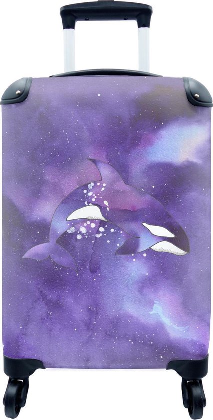 Valise - Poisson - Mer - Violet - Aquarelle - Bagage à main cm - Bagage ...