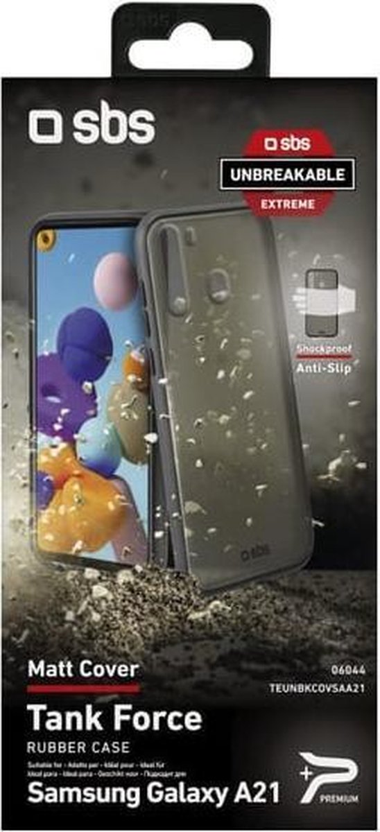 SBS Mobile Unbreakable cover voor Samsung A21, Zwart | bol.com