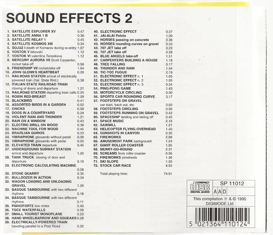 Sound Effects 2, Sound Effects | Muziek | bol