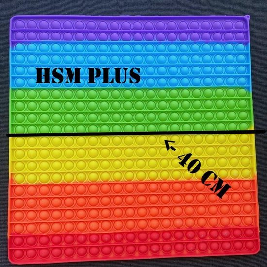 FIDGET TOYS - POP IT - XXL GROOT FORMAAT - 40x40cm - MULTI COLOR | bol.com