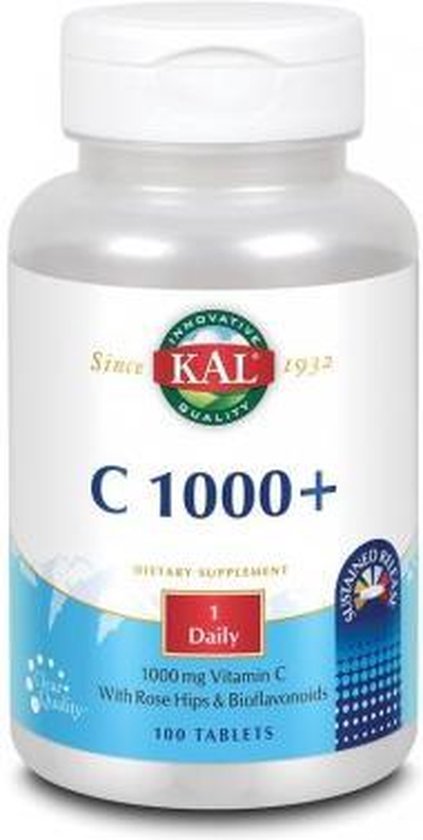 KAL Vitamine C1000 + sustained release 100 tabletten | bol