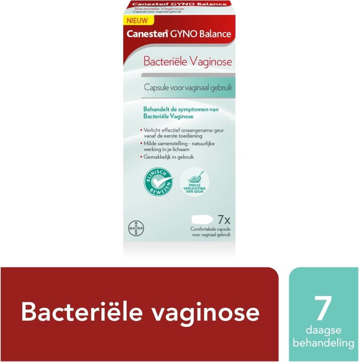 Canesten Gyno Balance Capsule - bij bacteriële vaginose - 7 capsules ...