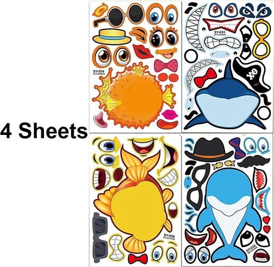 Sticker Pret Sticker Set Zeedieren (4 stuks) | bol
