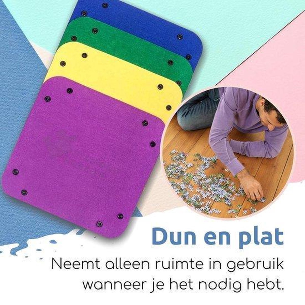 Levay® Puzzelmat – Puzzelbord voor 500/1000/1500 stukjes – Puzzelen ...