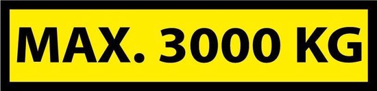 Max 3000 kg sticker 140 x 30 mm | bol