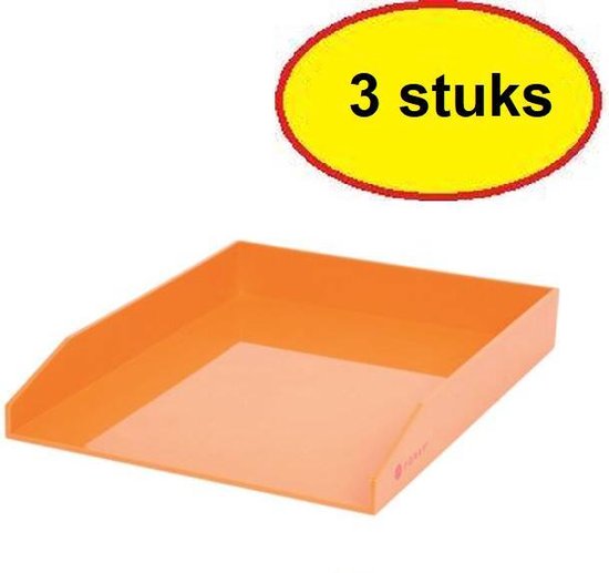 Foray Brievenbak 3 stuks A4 Standaard Kunststof Oranje | bol.com