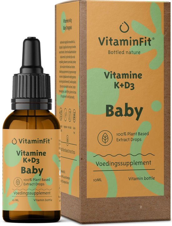 VitaminFit Vitamine K + D3 Baby Druppels - Voedingssupplement- 100% ...