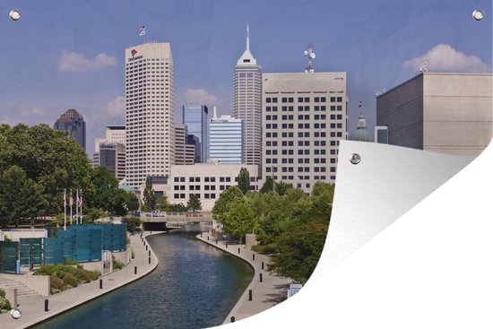 Canal à Indianapolis affiche de jardin en vrac 120x80 cm - Toile de ...
